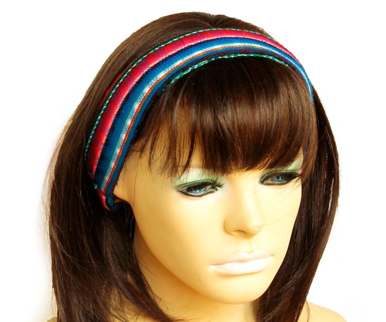 Blue Red / Turquoise Peruvian Fabric Peruvian Textile - Etsy