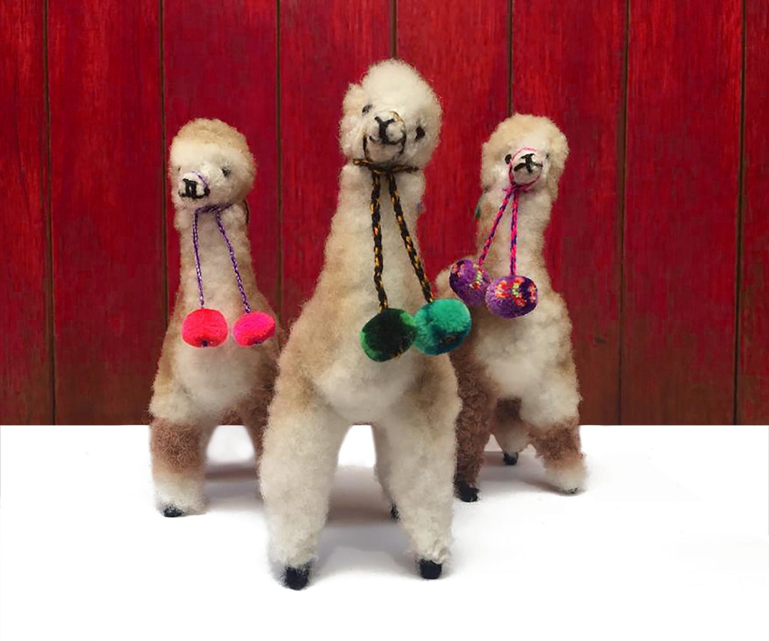 SMALL Beige Peruvian Alpaca Ornament, Ethnic Decoration, Anniversary ...
