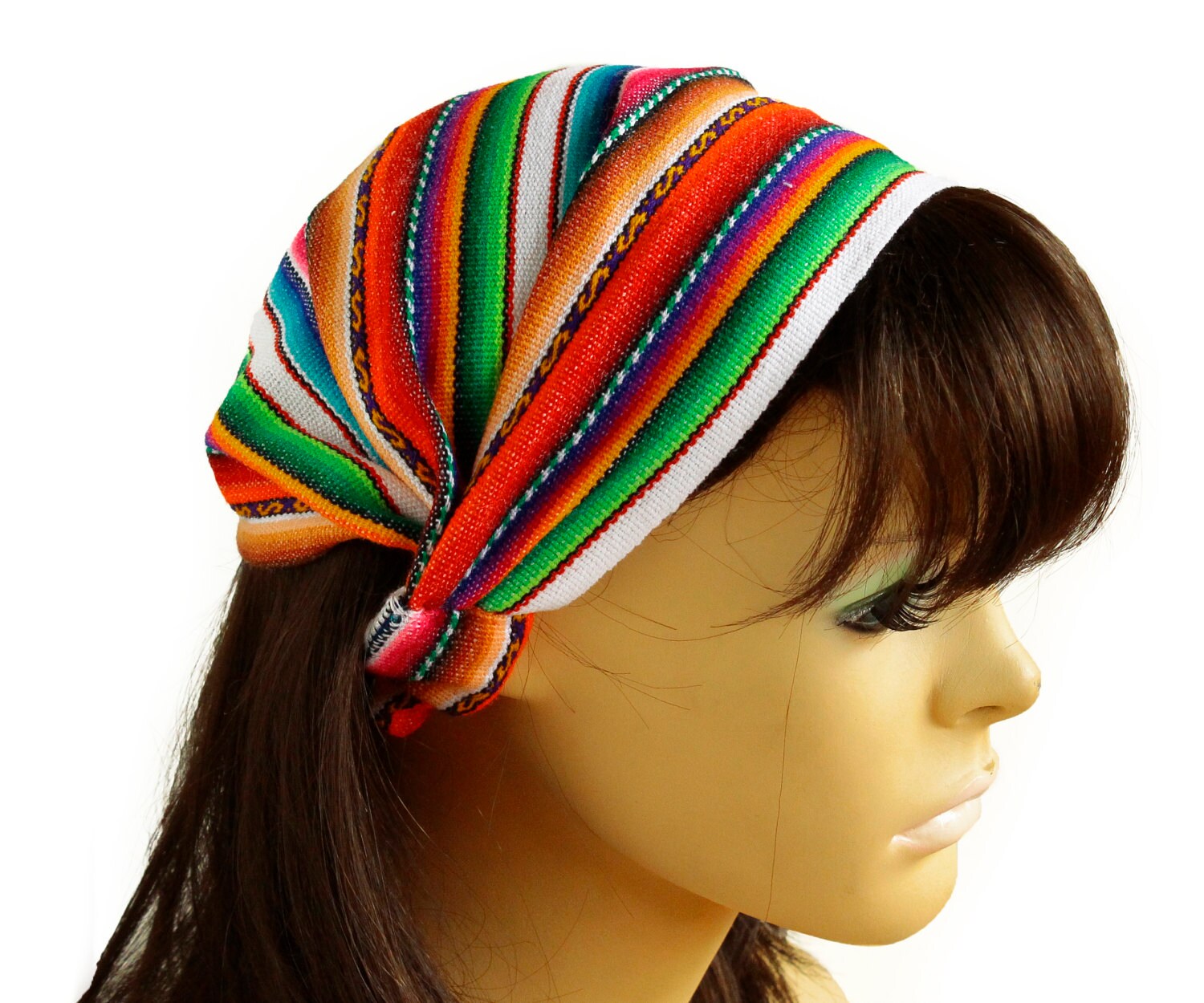 Yellow / White Peruvian Fabric, Peruvian Textile, Multicolor, Woven ...