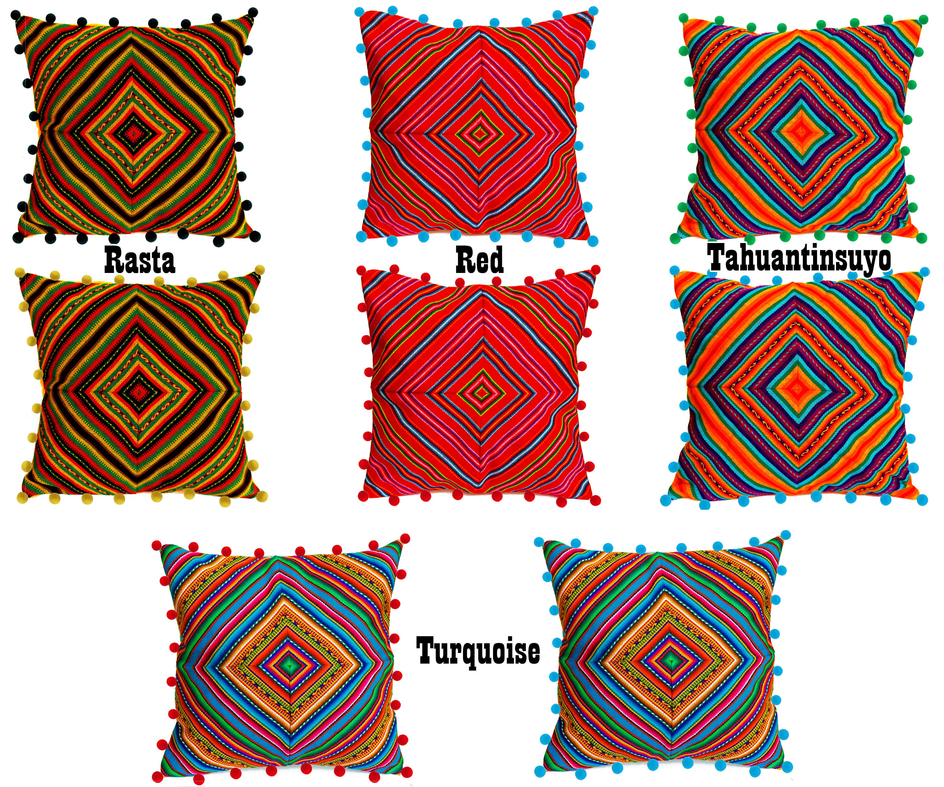 PERUVIAN Pom Pom OUTDOOR CUSHION Cover Throw Pillow - Etsy