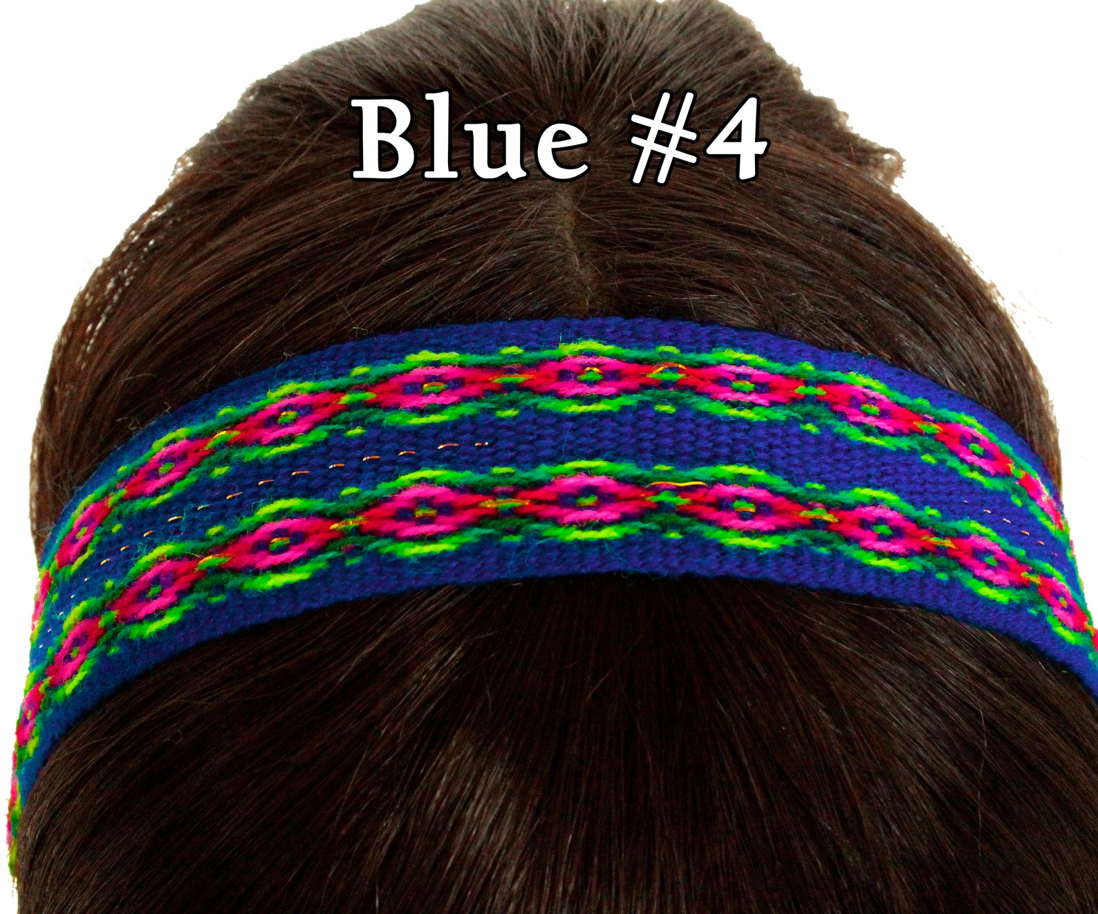BLUE Peruvian Fabric Headband Peruvian Blue Trim Multicolor - Etsy