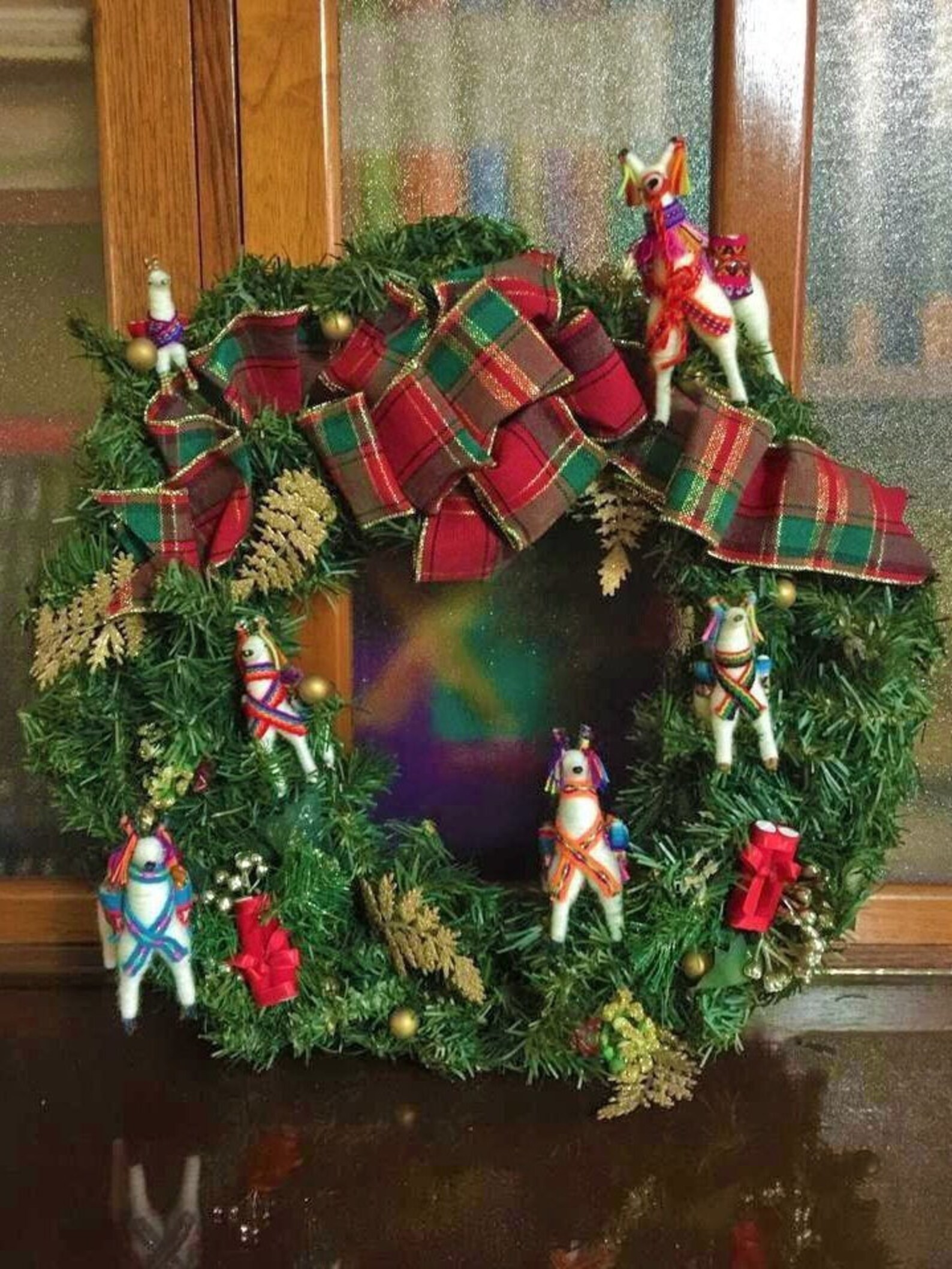 Miniature Llama Peruvian Christmas Ornaments, White Llama Tree Ethnic ...