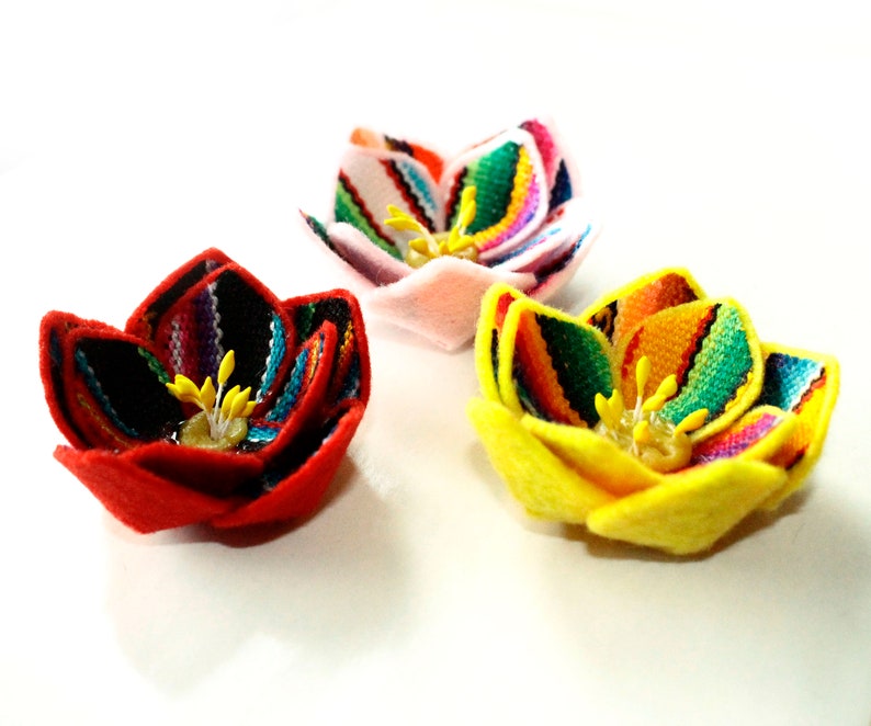 PERUVIAN Fabric Flower Pom Pom Keychain Pom Pom Bag Charm - Etsy