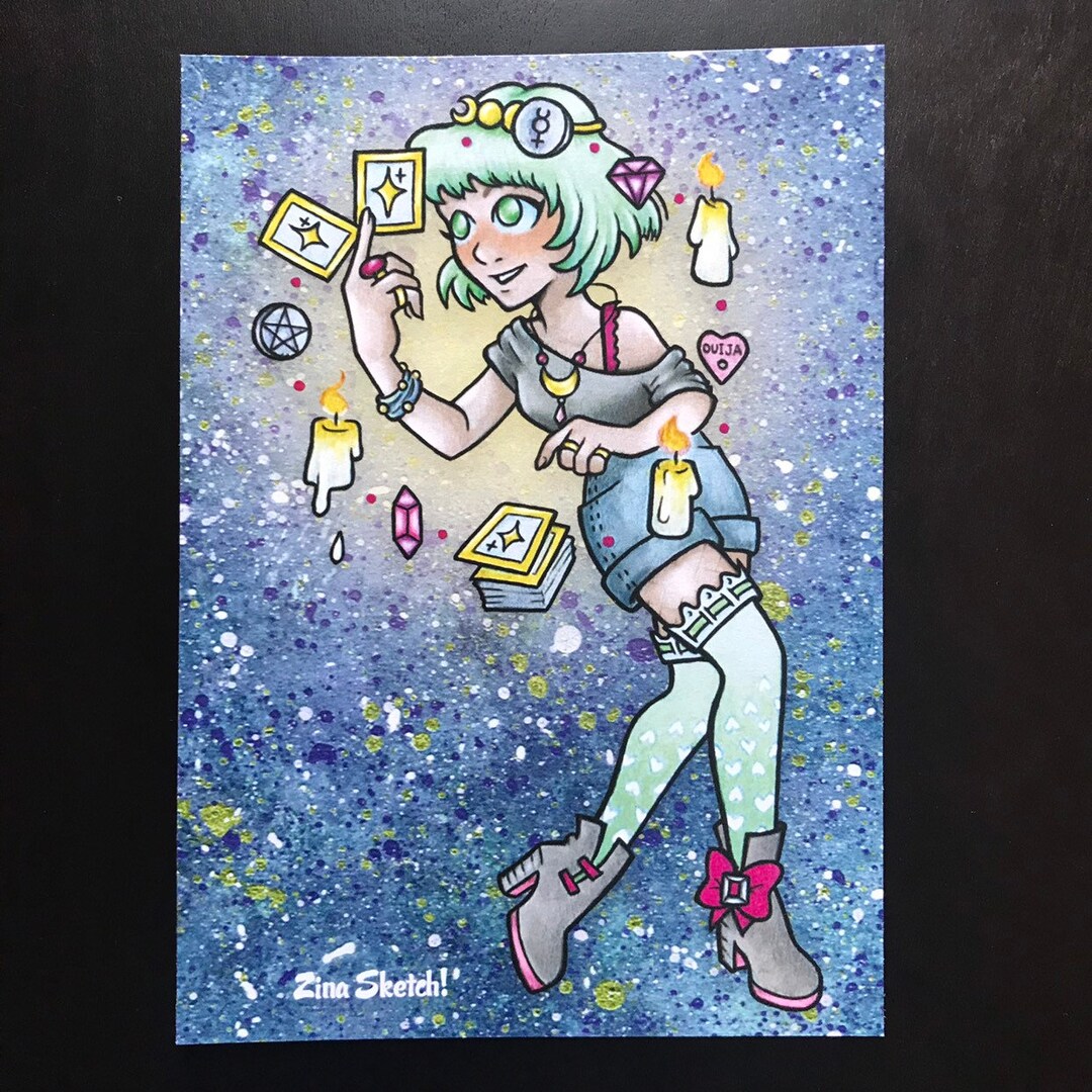 Spellbound Art Print Tarot Art Witch Art Witch Aesthetic - Etsy