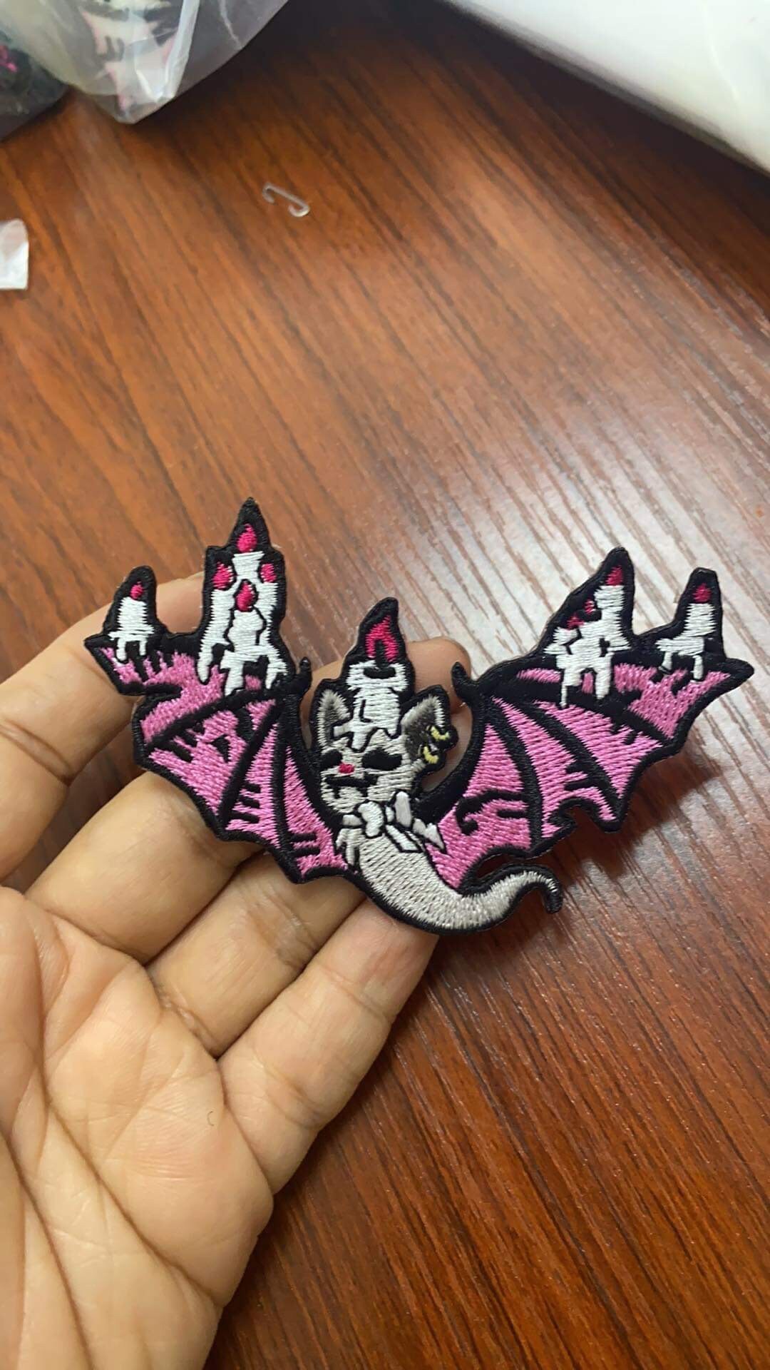 Bat Iron on Patches, Pastel Goth Patches, Bat Patch, Reflective Patches ...