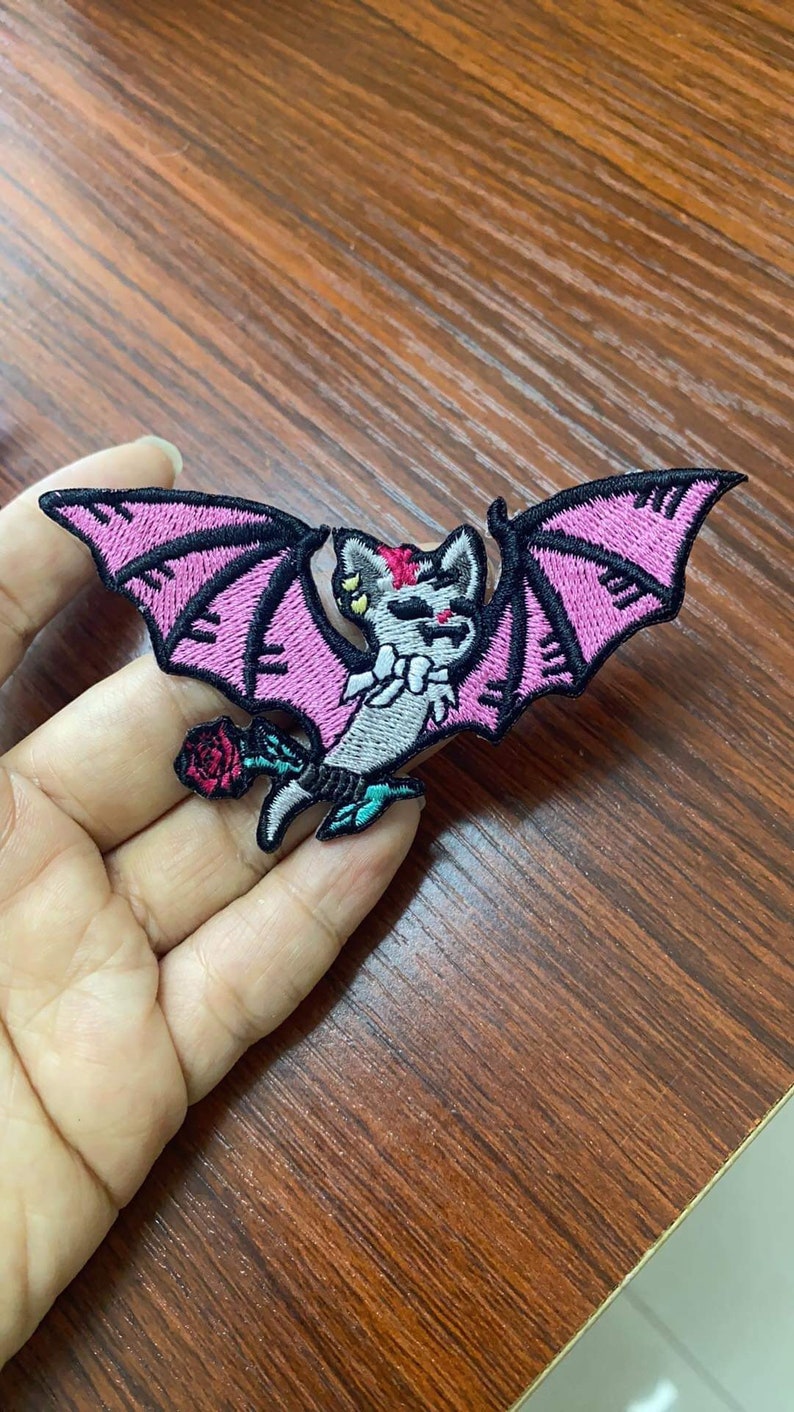 Bat Iron on Patches Pastel Goth Patches Bat Patch - Etsy
