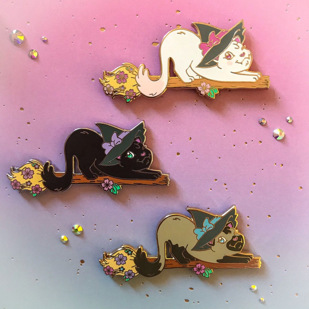 Cat Familiar Pins, Witch’s Familiar Pin, Cat Pin, Witchy Pin, Hex Pin ...