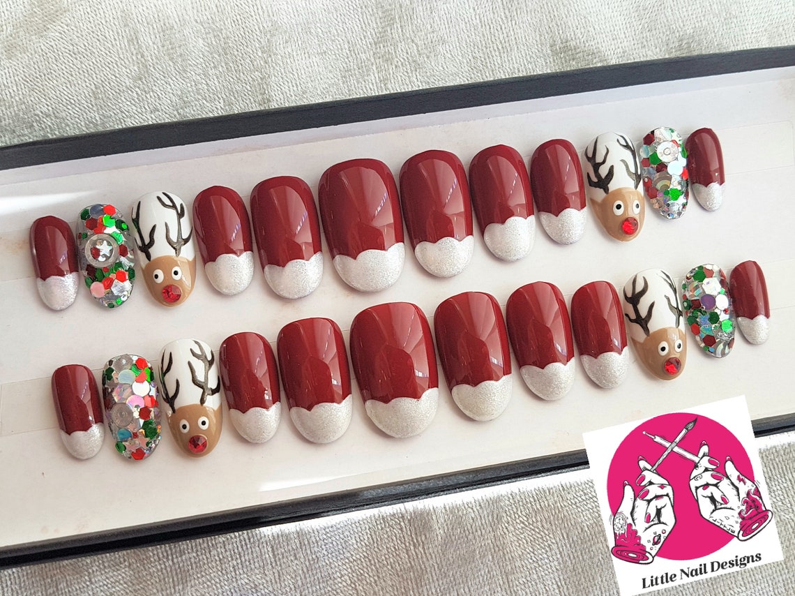 Crystal Red Nosed Reindeer | Christmas | Santa | Rudolph | Hand Painted ...