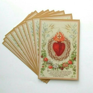 Sacred Heart of Jesus Postcard / 4x6 Holy Card Pack of 3 - Etsy