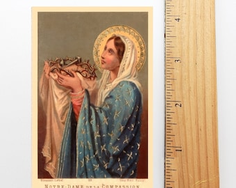 Antique French Prayer Card - Etsy