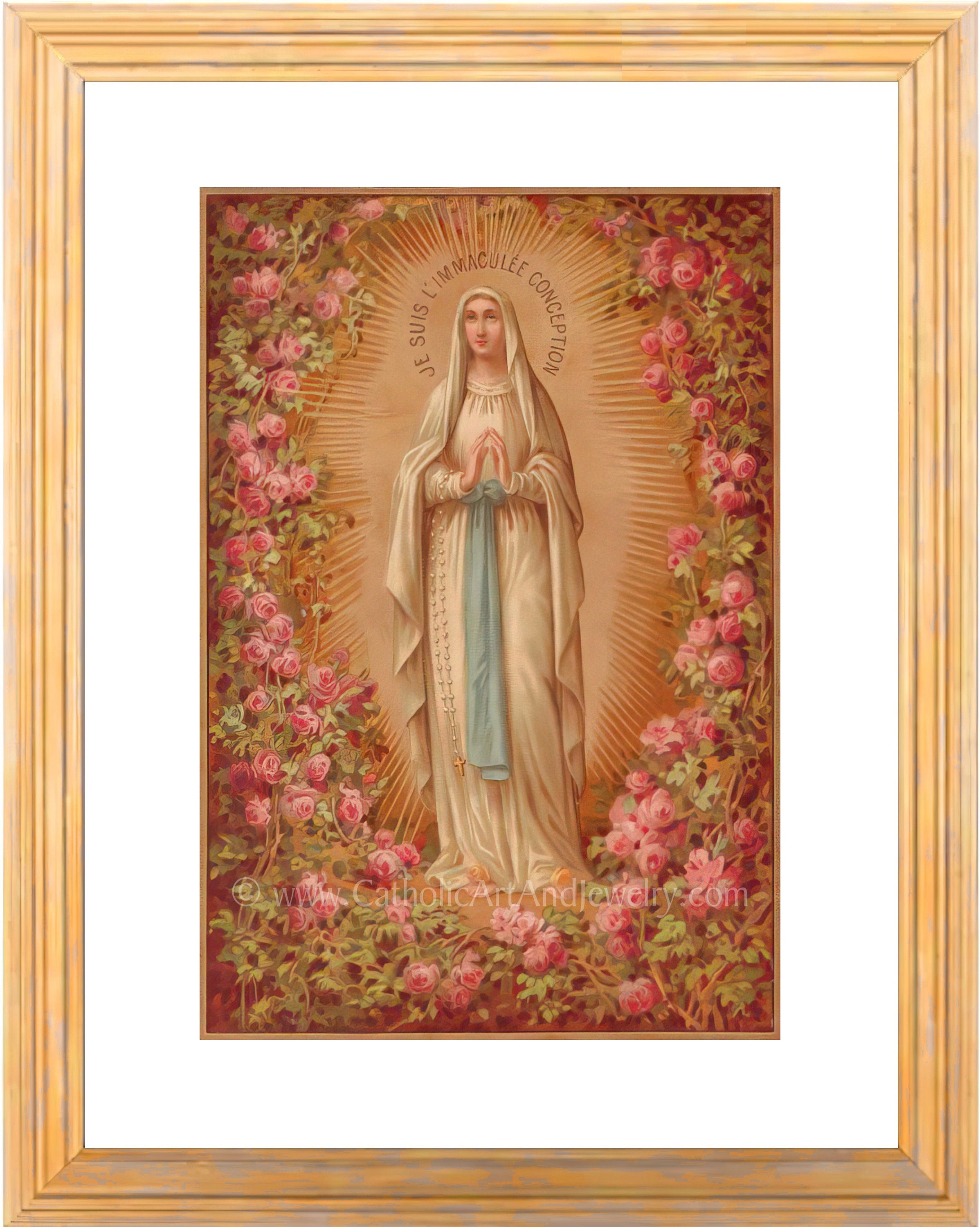 Our Lady of Lourdes Roses Based on a Vintage French Holy | Etsy