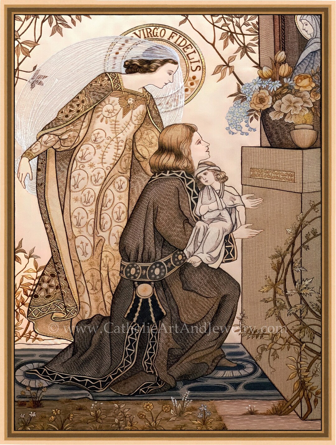 Virgo Fidelis – Faithful Virgin – Loreto Embroideries – Vintage ...