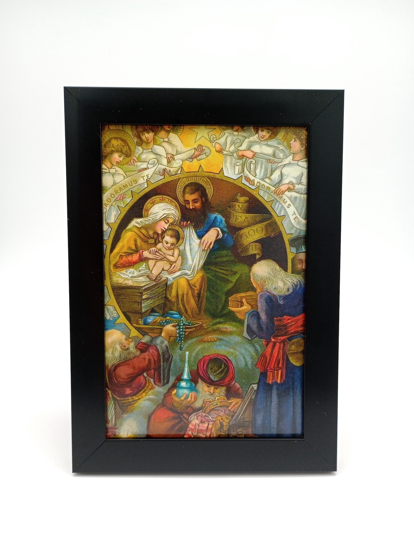 New! Holy Family & Three Wise Men – Christmas Postcard With Envelopes ...