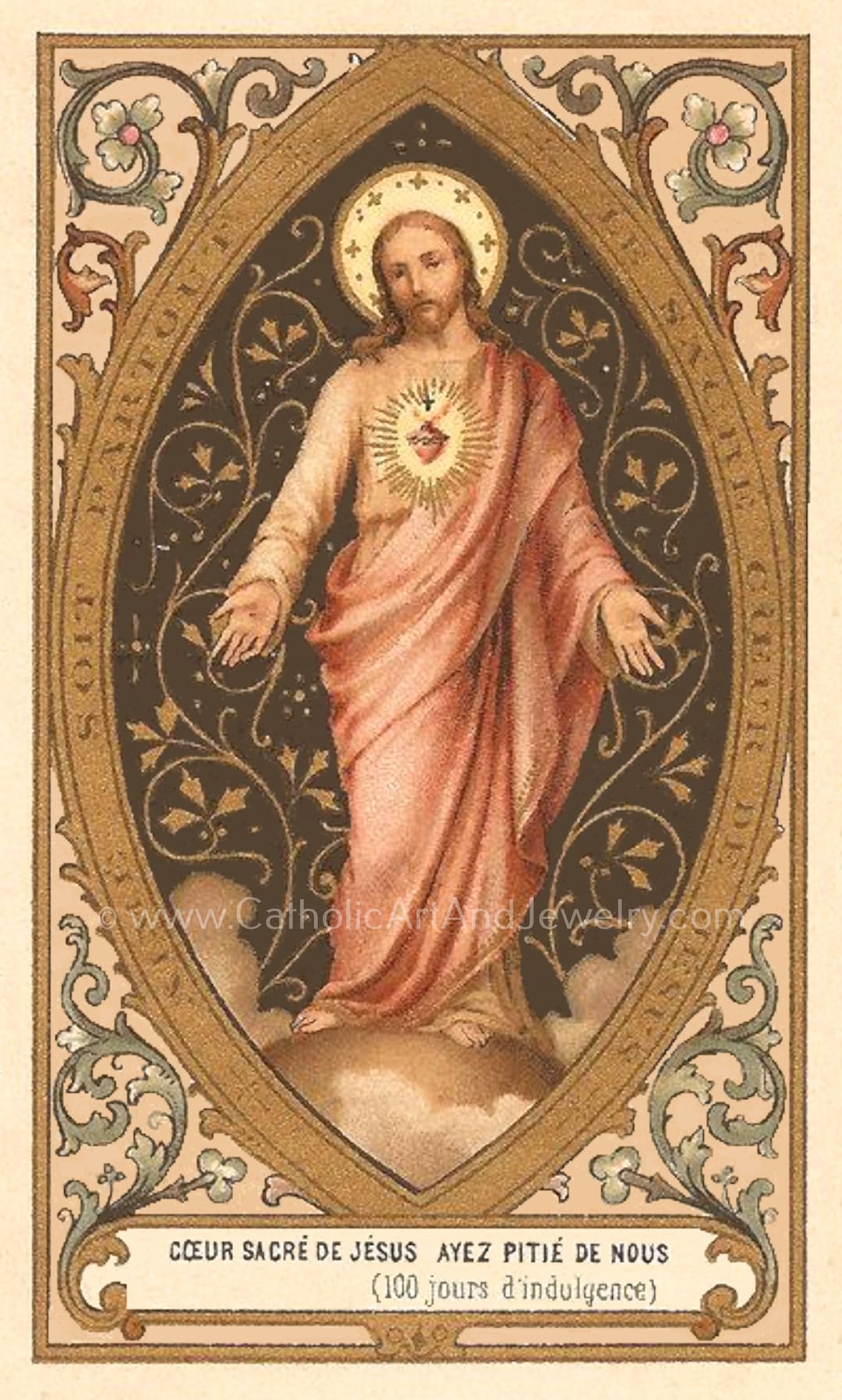 Sacred Heart of Jesus – 3 Sizes New Restoration! – Based on a Vintage ...