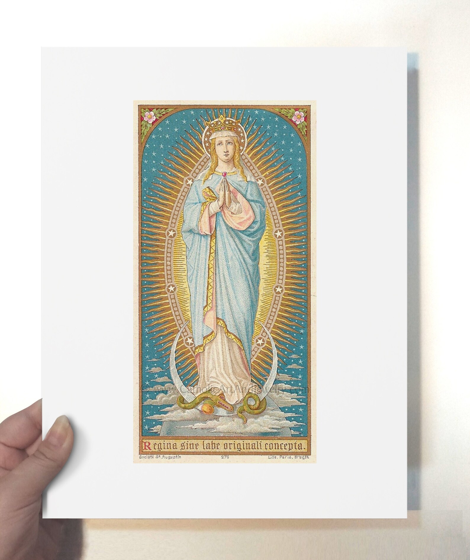 The Immaculate Conception Based on a Vintage Holy Card - Etsy