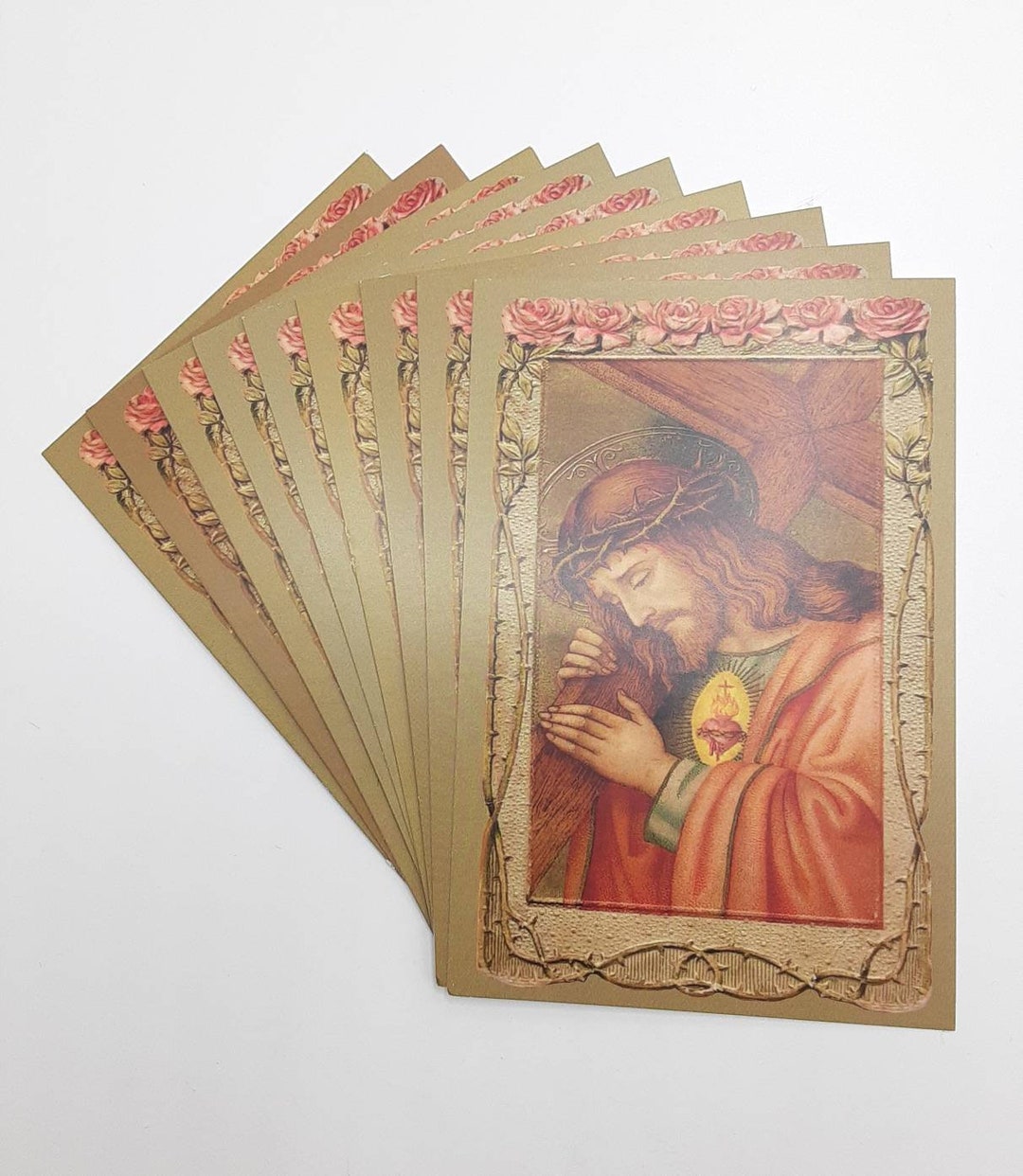 Jesus Carrying the Cross Postcard – 3 / 10 / 100 – Based on a Vintage ...
