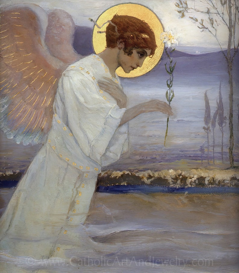 The Annunciation: the Angel Gabriel by Mikhail Nesterov – 3 Sizes ...