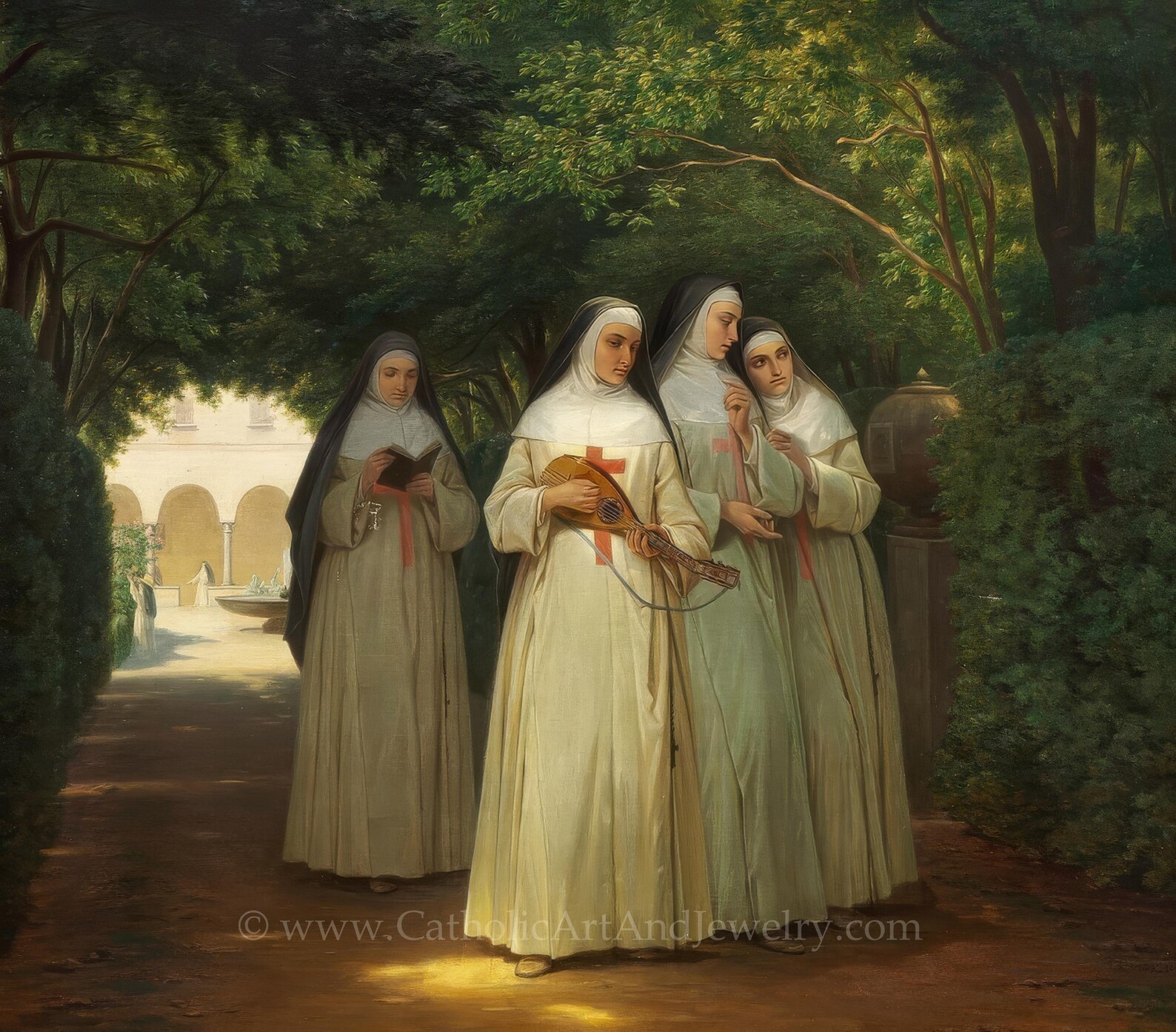 Nuns Walking in a Cloister Garden in Rome – Singing the Hours – Jørgen ...