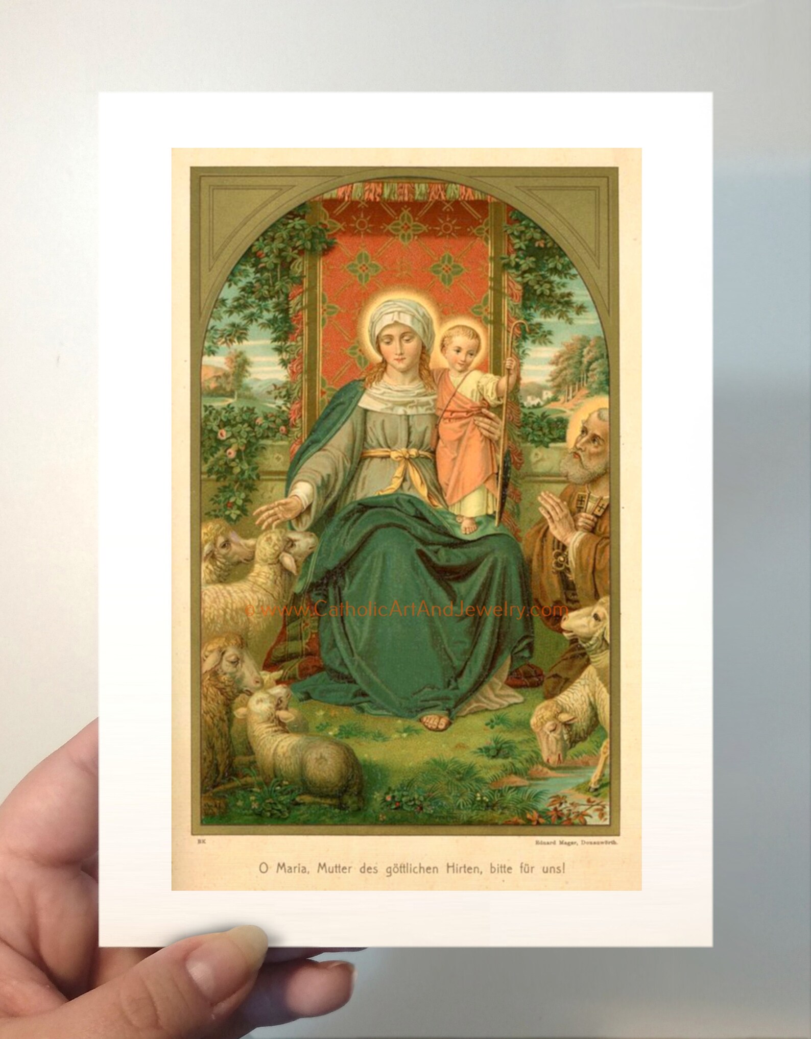 Mother of the Divine Shepherd Based on a Vintage Holy Card - Etsy