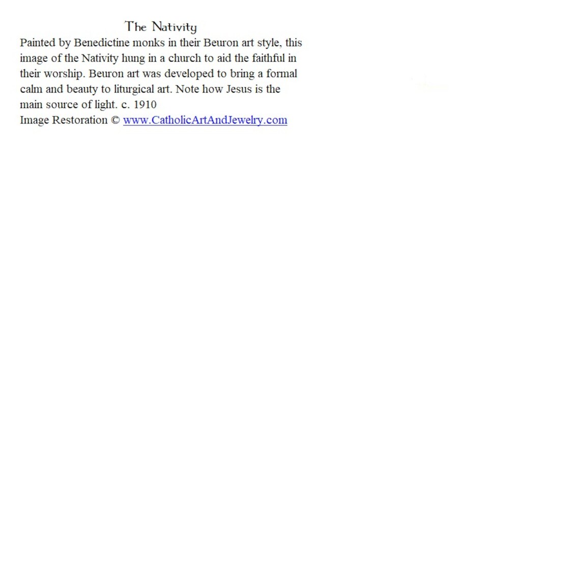 Unique Christmas Card – Painted by Benedictine Monks –religious ...