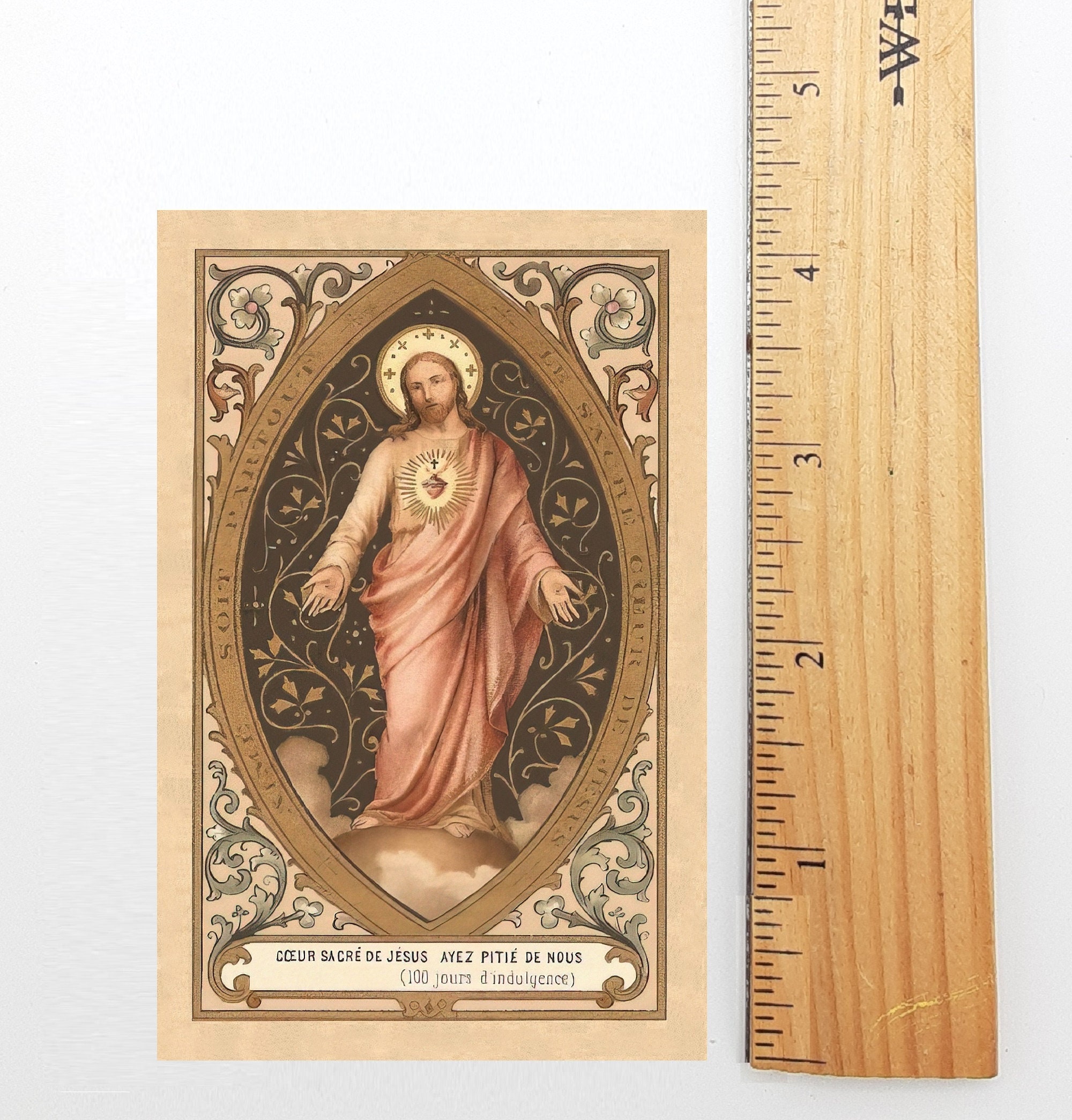 Litany of the Sacred Heart – Restored Vintage Sacred Heart Holy Card ...