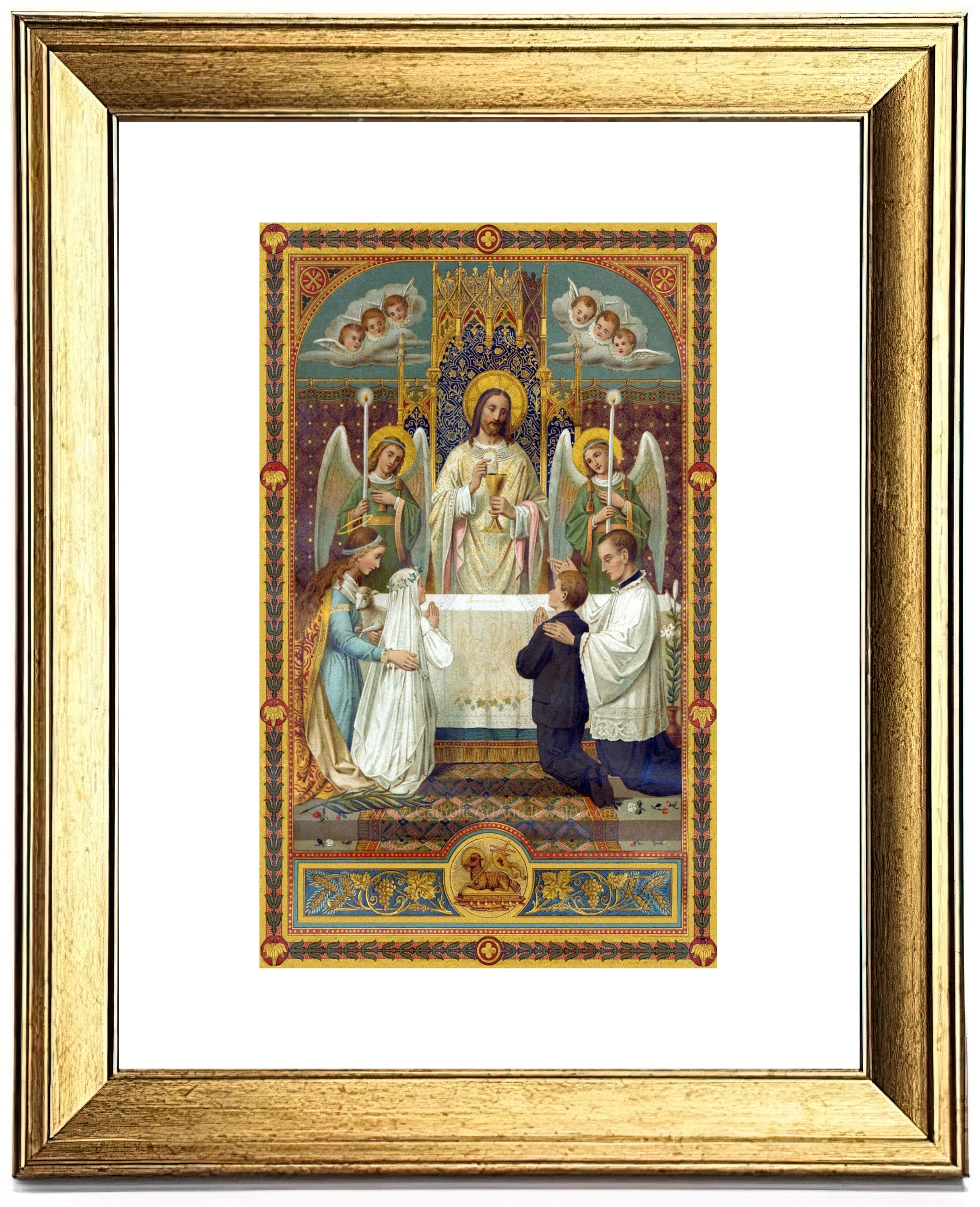 First Communion / Jesus Gives Eucharist Based on Vintage - Etsy