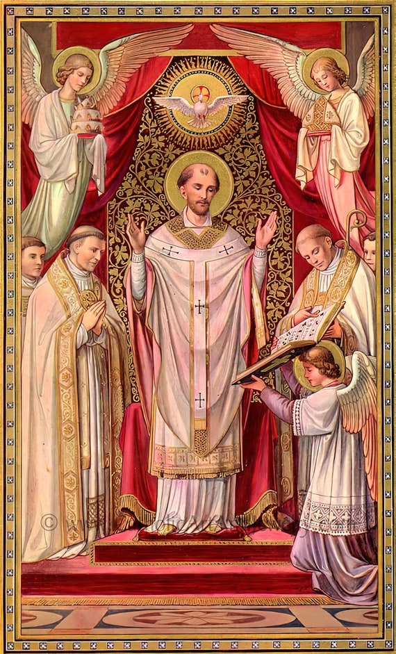 St. Gregory the Great 3 Sizes Based on an Antique Holy - Etsy