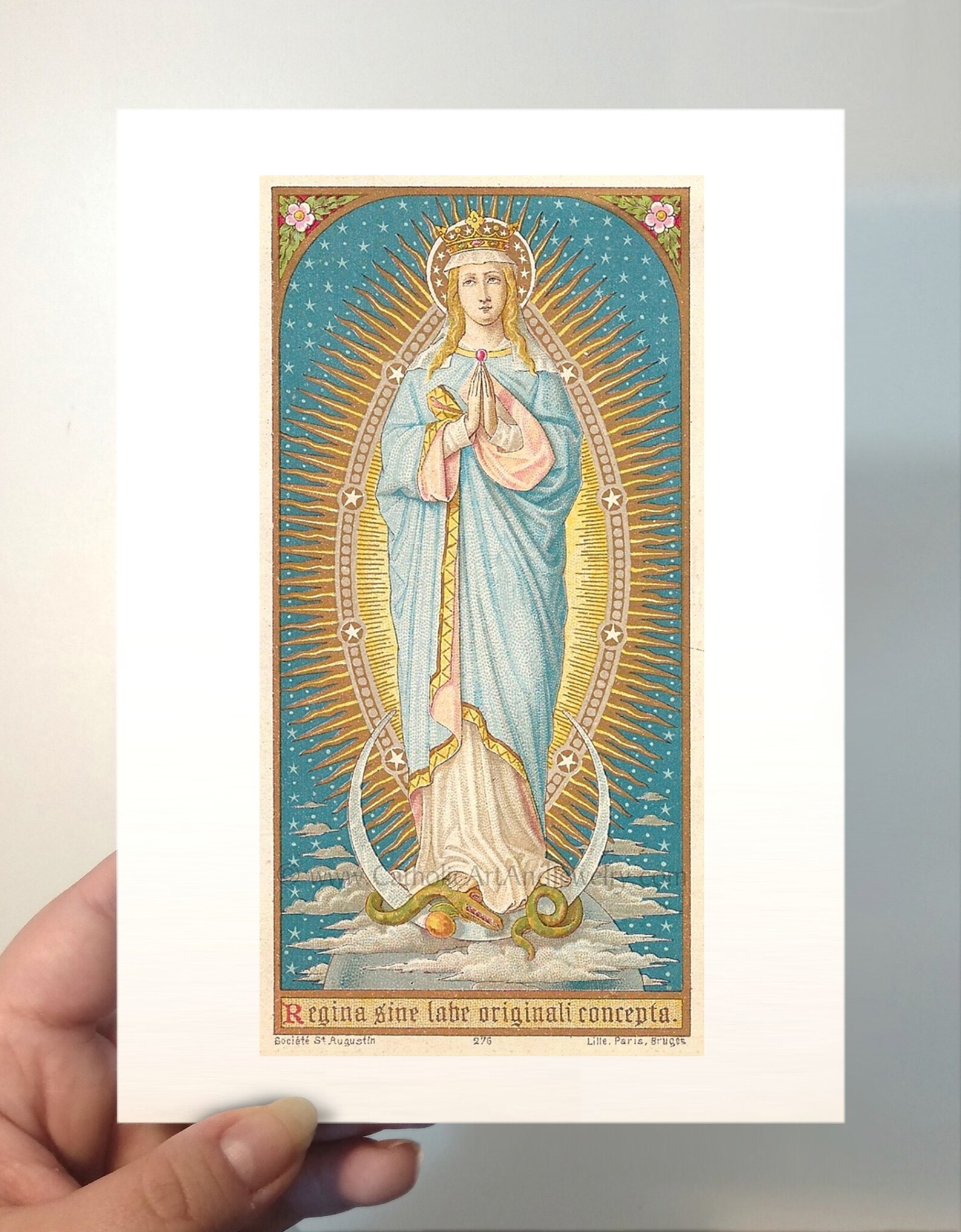 The Immaculate Conception Based on a Vintage Holy Card - Etsy