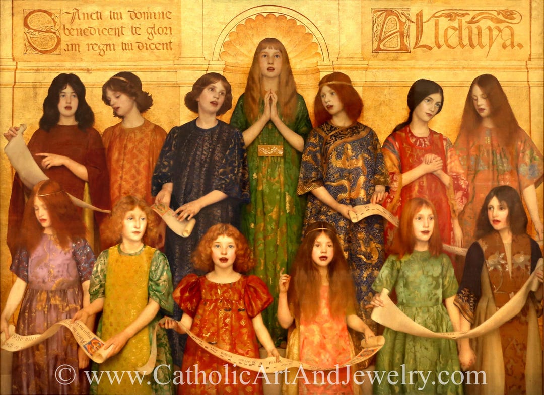 New! Alleluia! – Thomas Cooper Gotch – Catholic Art Print – Catholic ...