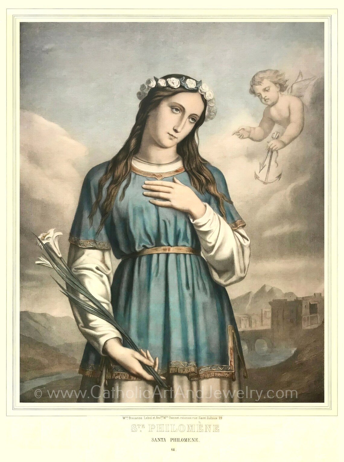St. Philomena – Catholic Art Print – Archival Quality - Etsy