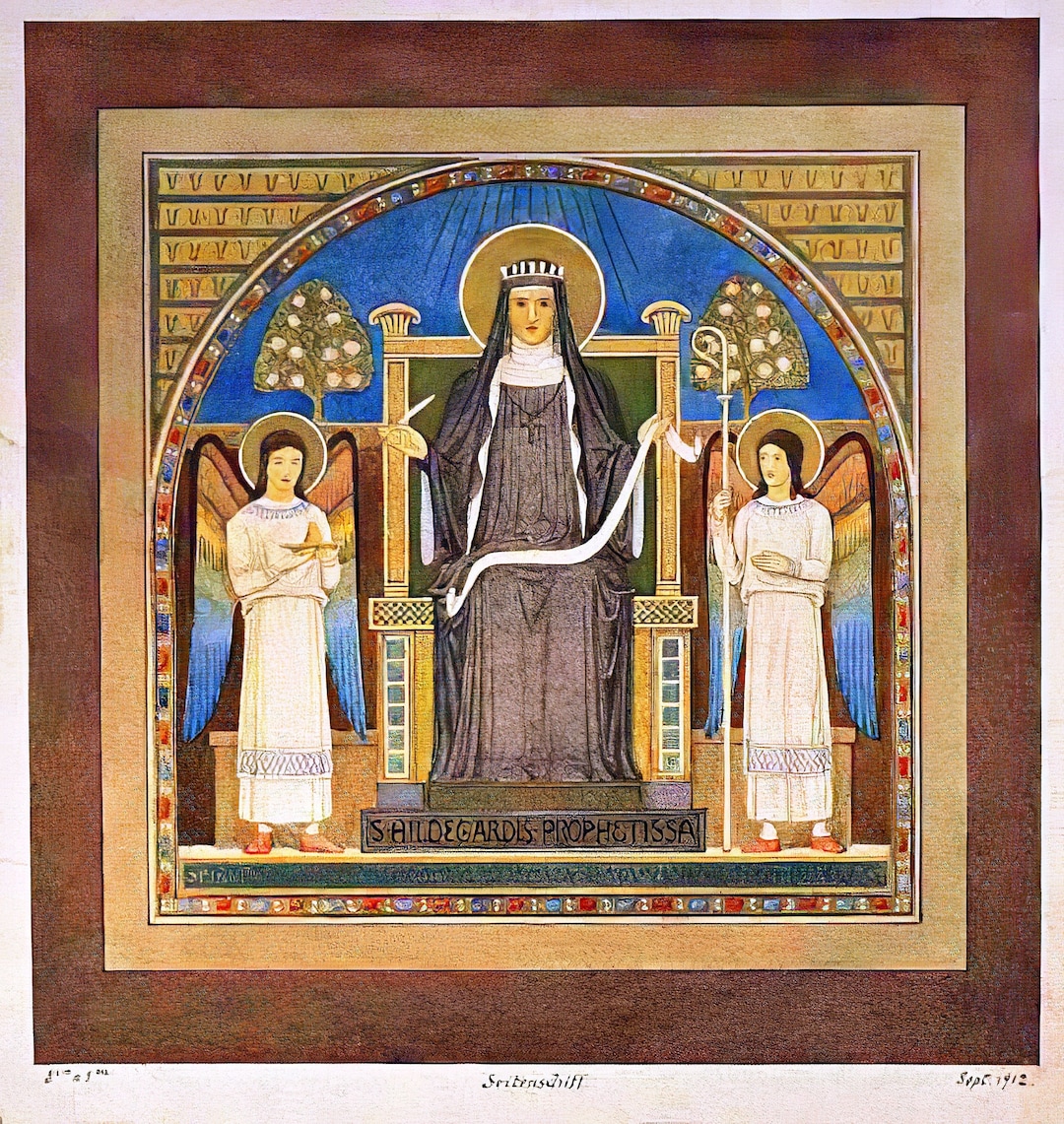 St. Hildegard of Bingen Prophetess – Painted by Benedictine Monks ...