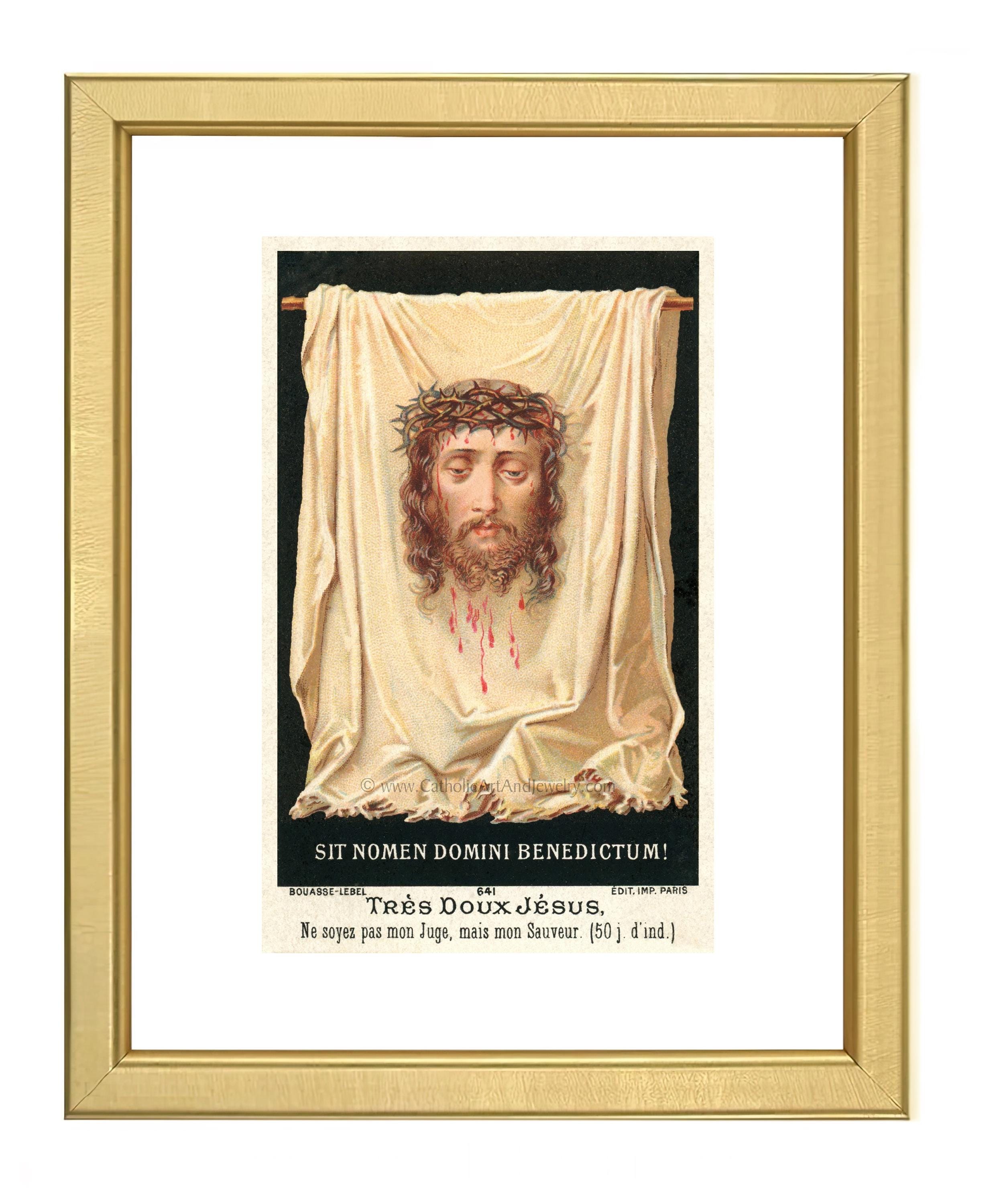 The Holy Face – Based on a Vintage Holy Card – 4 Sizes – Catholic Art ...