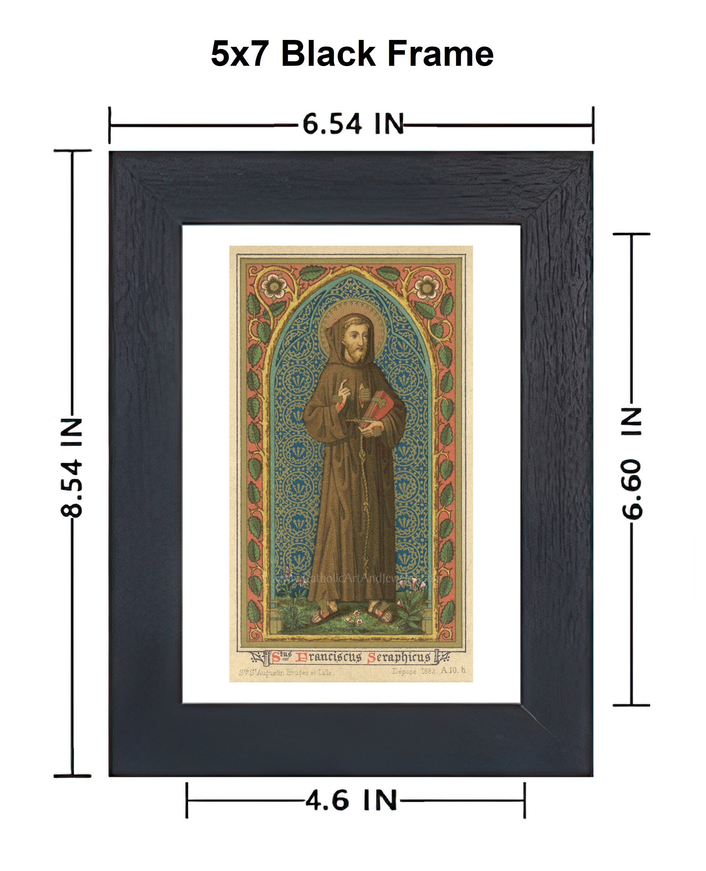Saint Francis of Assisi – 3 Sizes – St. Franciscus Seraphicus – Based ...