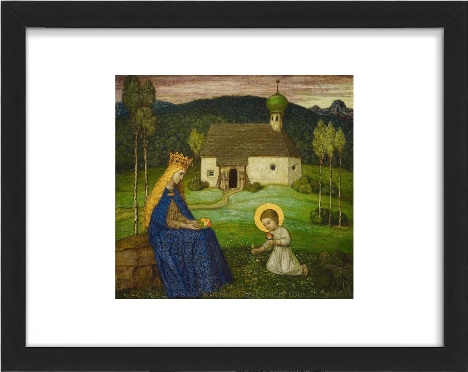 Mary With the Child Jesus at the Chapel – Matthäus Schiestl – Catholic ...