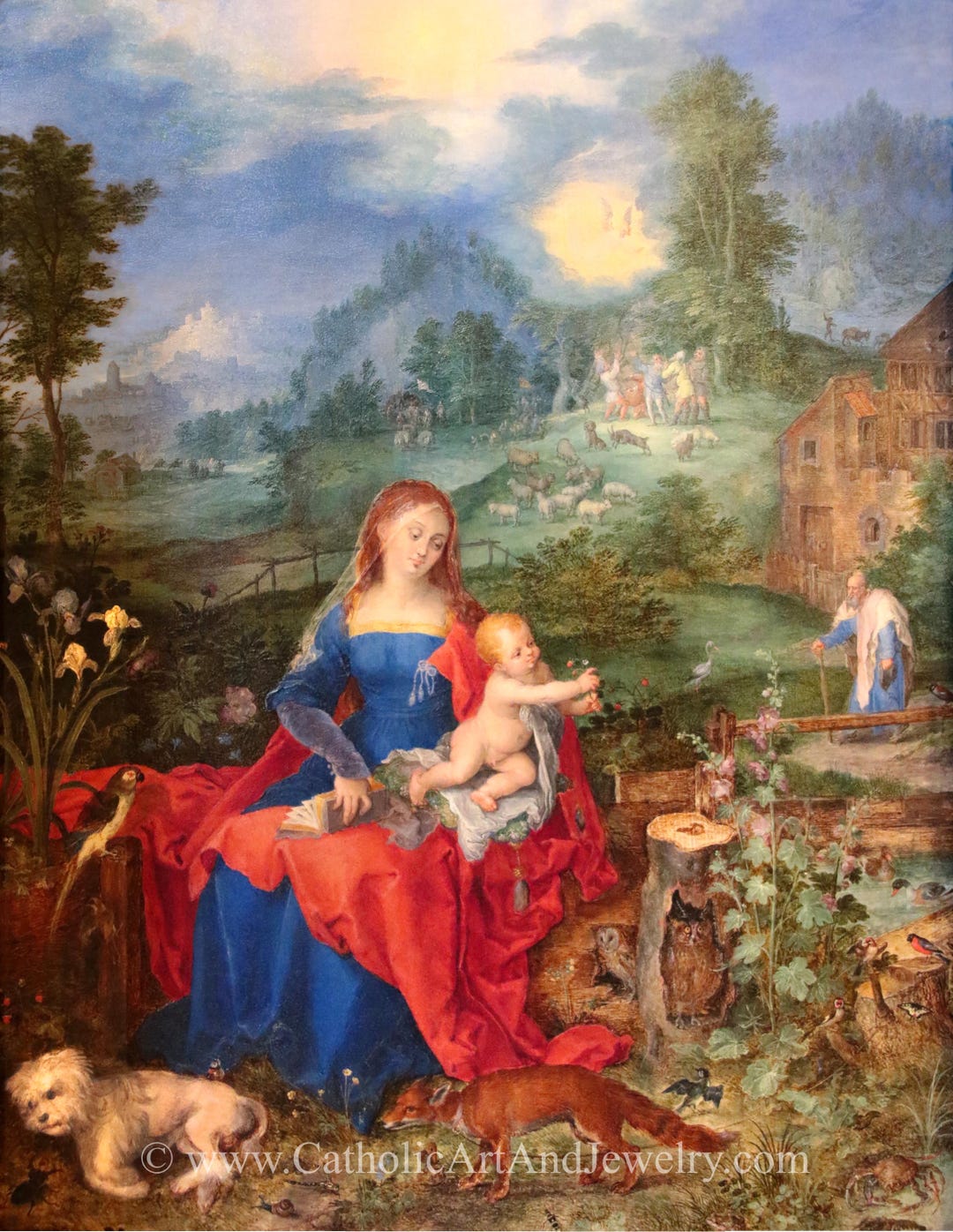 Madonna and Child With Animals – Jan Brueghel the Elder – Catholic Art ...