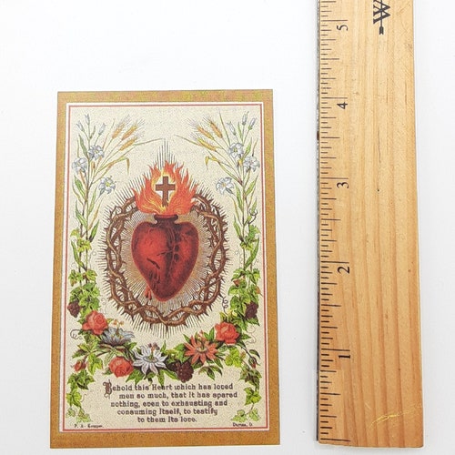The Sacred Heart of Jesus Postcard / Holy Card Pack of 3 - Etsy