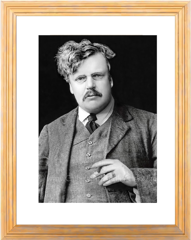 G. K. Chesterton – Exclusive Photo Restoration – 4 Sizes – Catholic Art ...