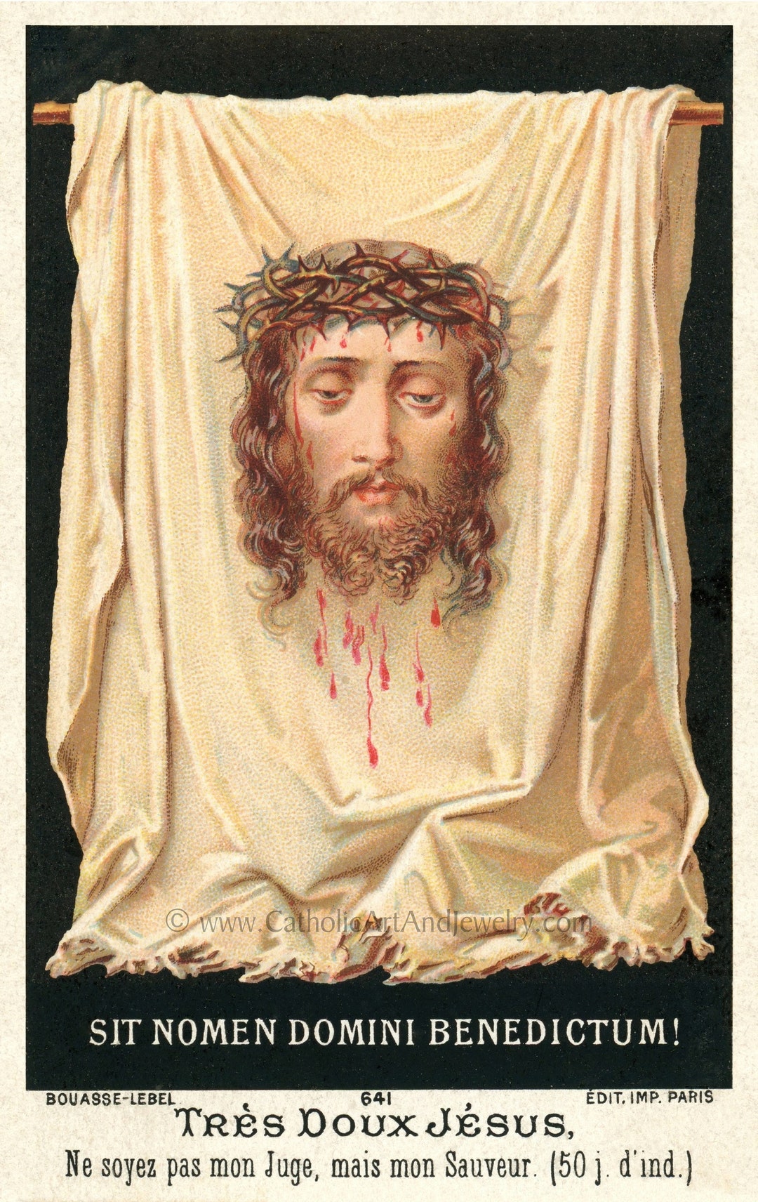 The Holy Face – Based on a Vintage Holy Card – 4 Sizes – Catholic Art ...