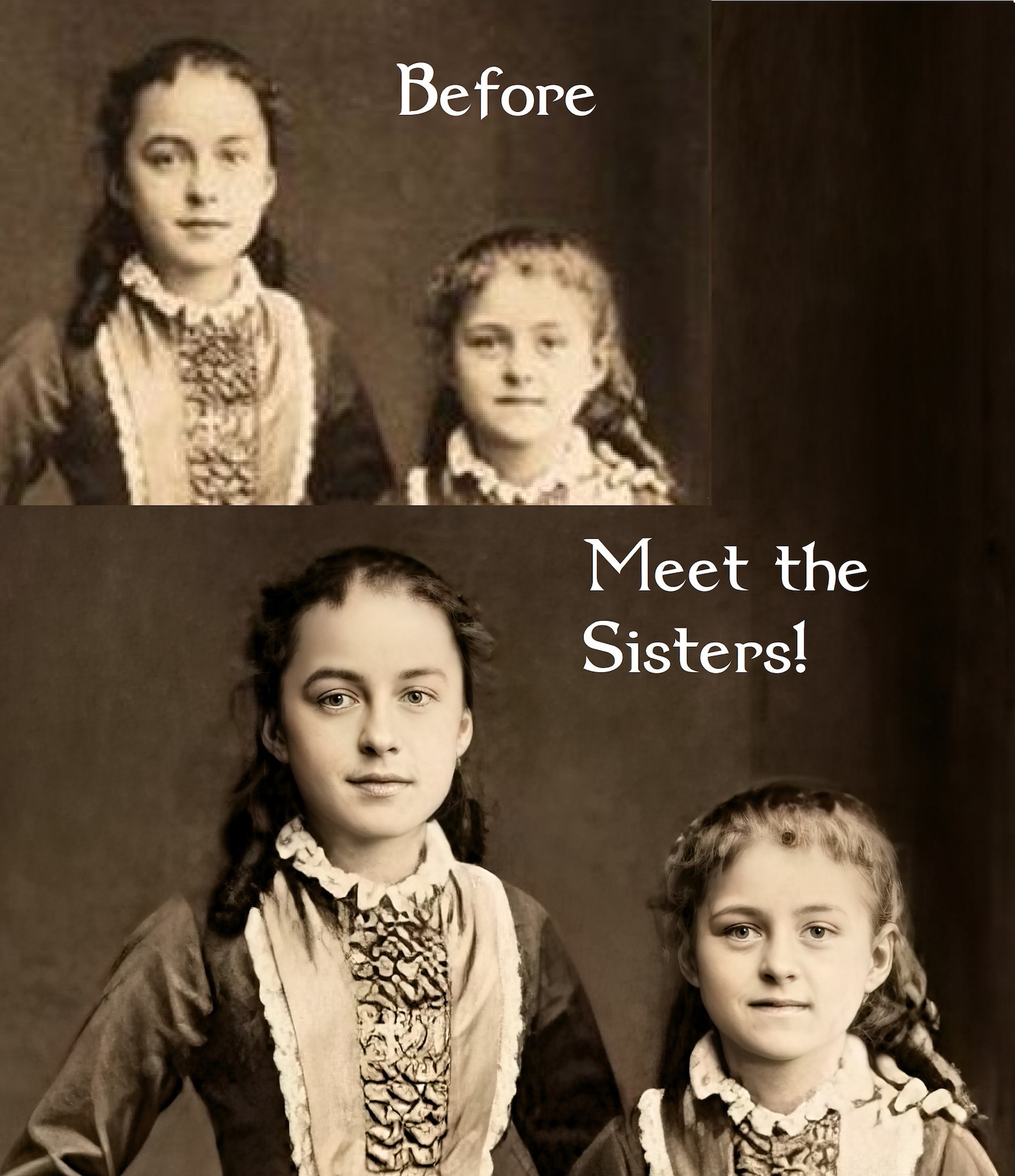 St. Therese & Her Sister Celine Martin – Exclusive Photo Restoration ...