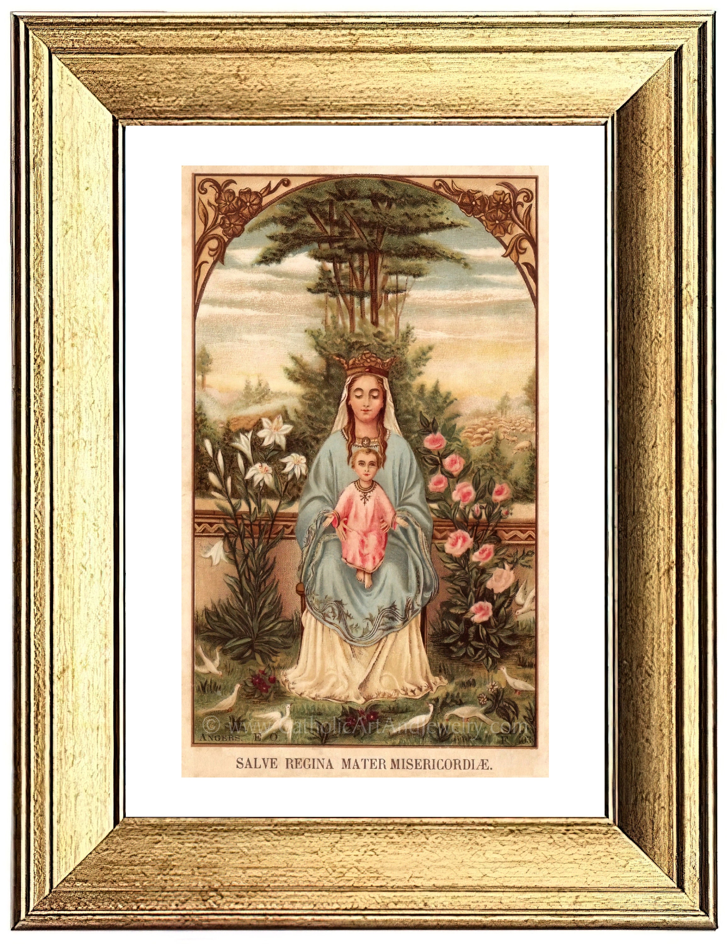 Hail Holy Queen, Mother of Mercy – 4 Sizes – Based on a Vintage Holy ...