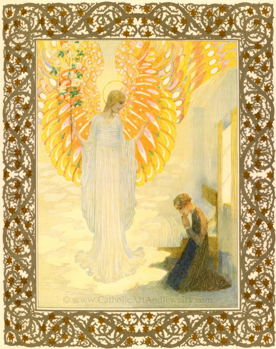 The Annunciation – Heinrich Lefler – 5 Sizes – Catholic Art Print - Etsy
