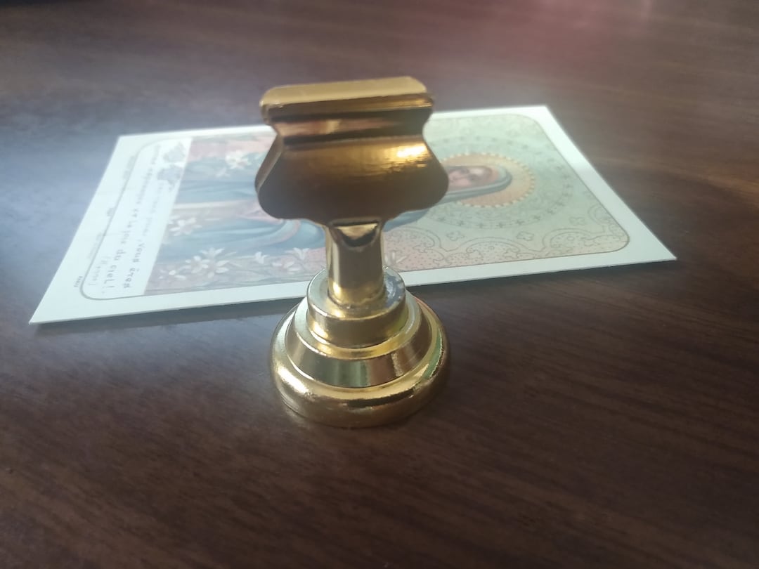 Holy Card Stand – Stand Only – (holy Card Not Included) – Brass-colored ...