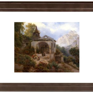 New Chapel in the Alps With Pilgrims Karl Eduard Biermann Catholic Art ...