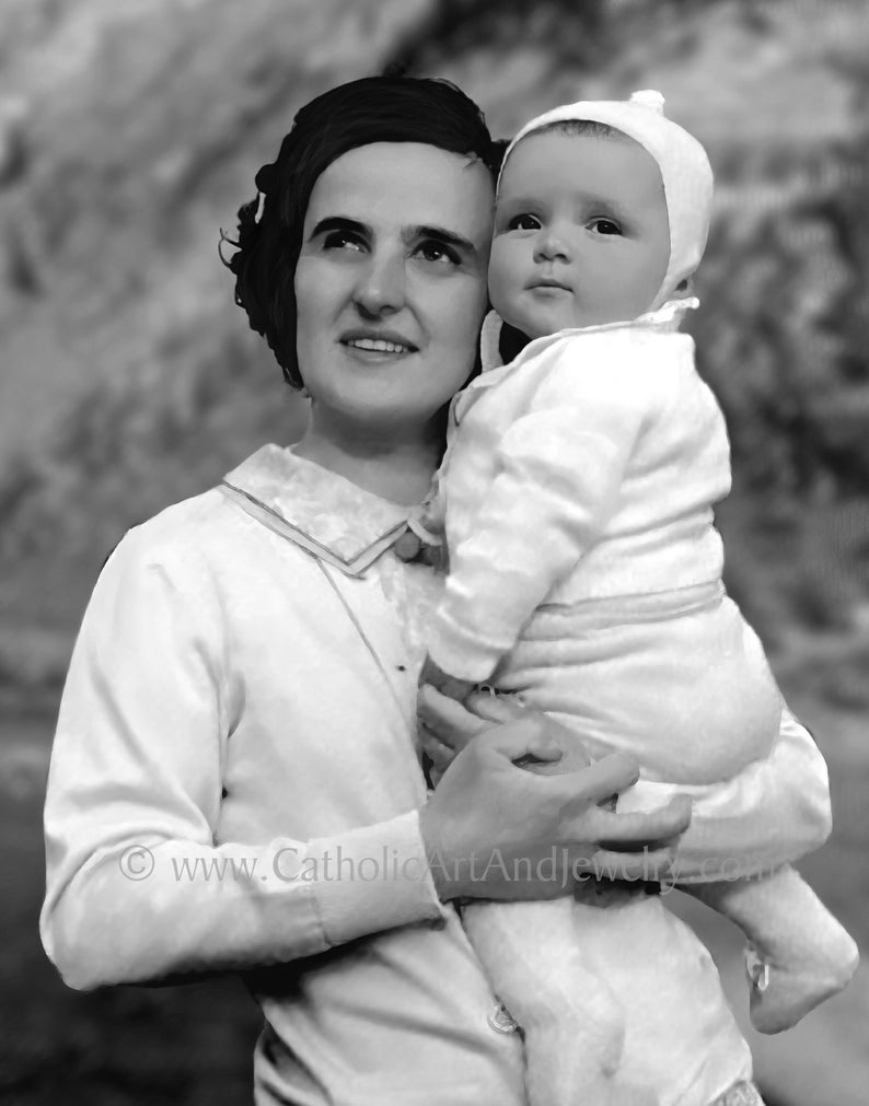 St. Gianna Molla Exclusive Photo Restoration Catholic Art - Etsy
