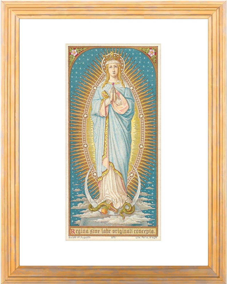 The Immaculate Conception Based on a Vintage Holy Card - Etsy