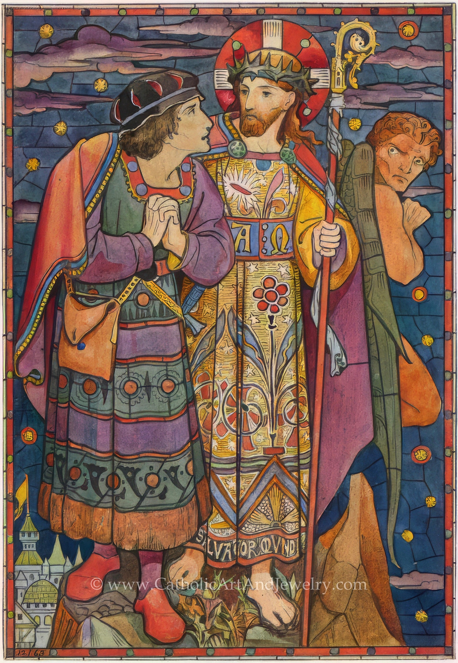 Jesus Delivers Us From Evil – Alfred William Hassam –stained Glass ...