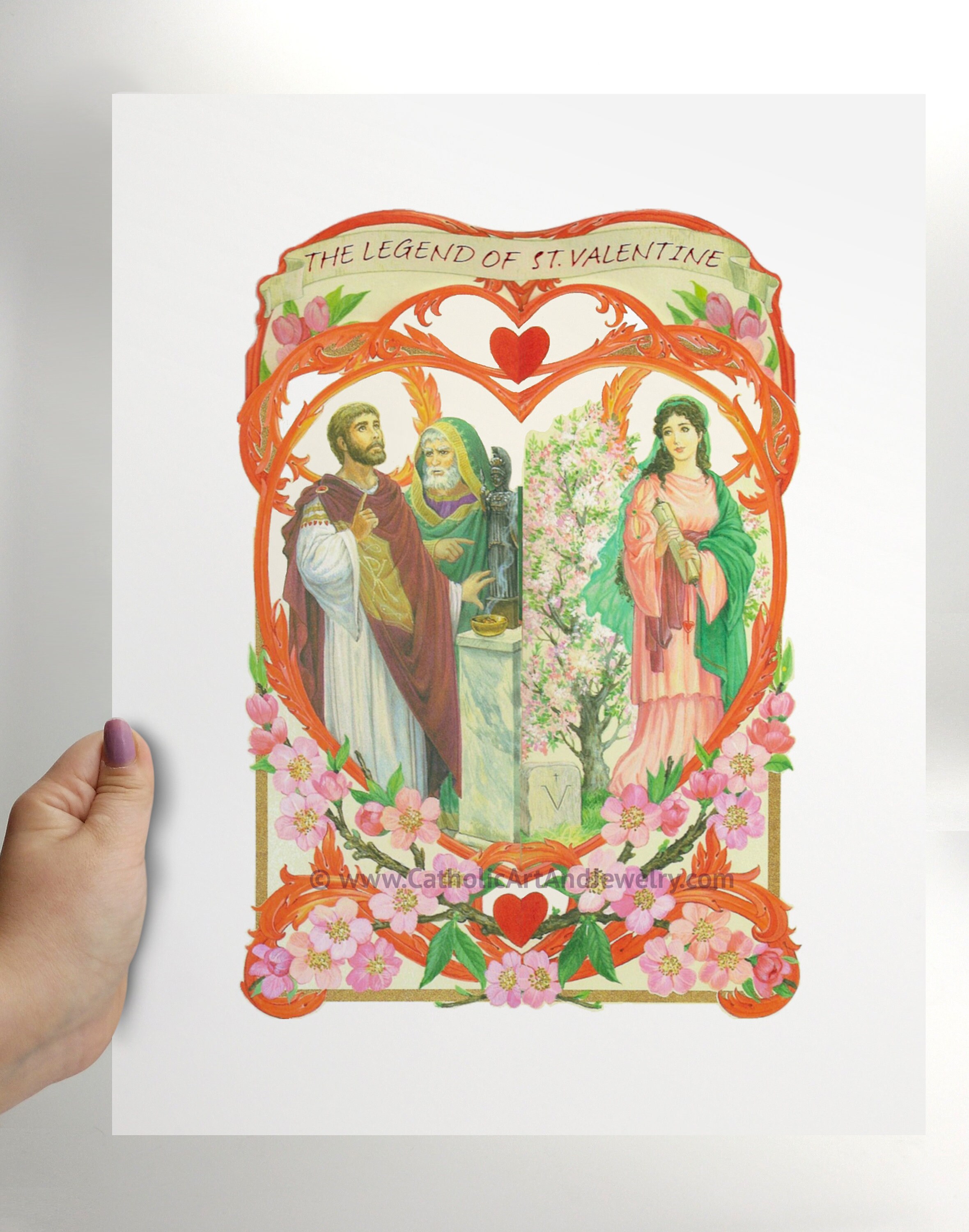 Saint Valentine's Legend – Based on Vintage Holy Card – Catholic ...