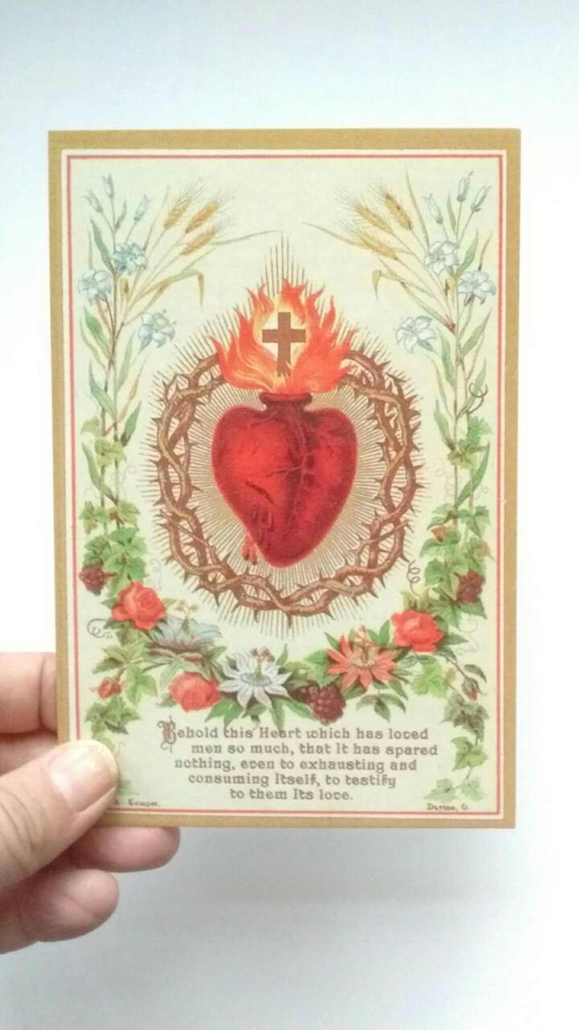Sacred Heart of Jesus Postcard / 4x6 Holy Card Pack of 3 - Etsy Australia