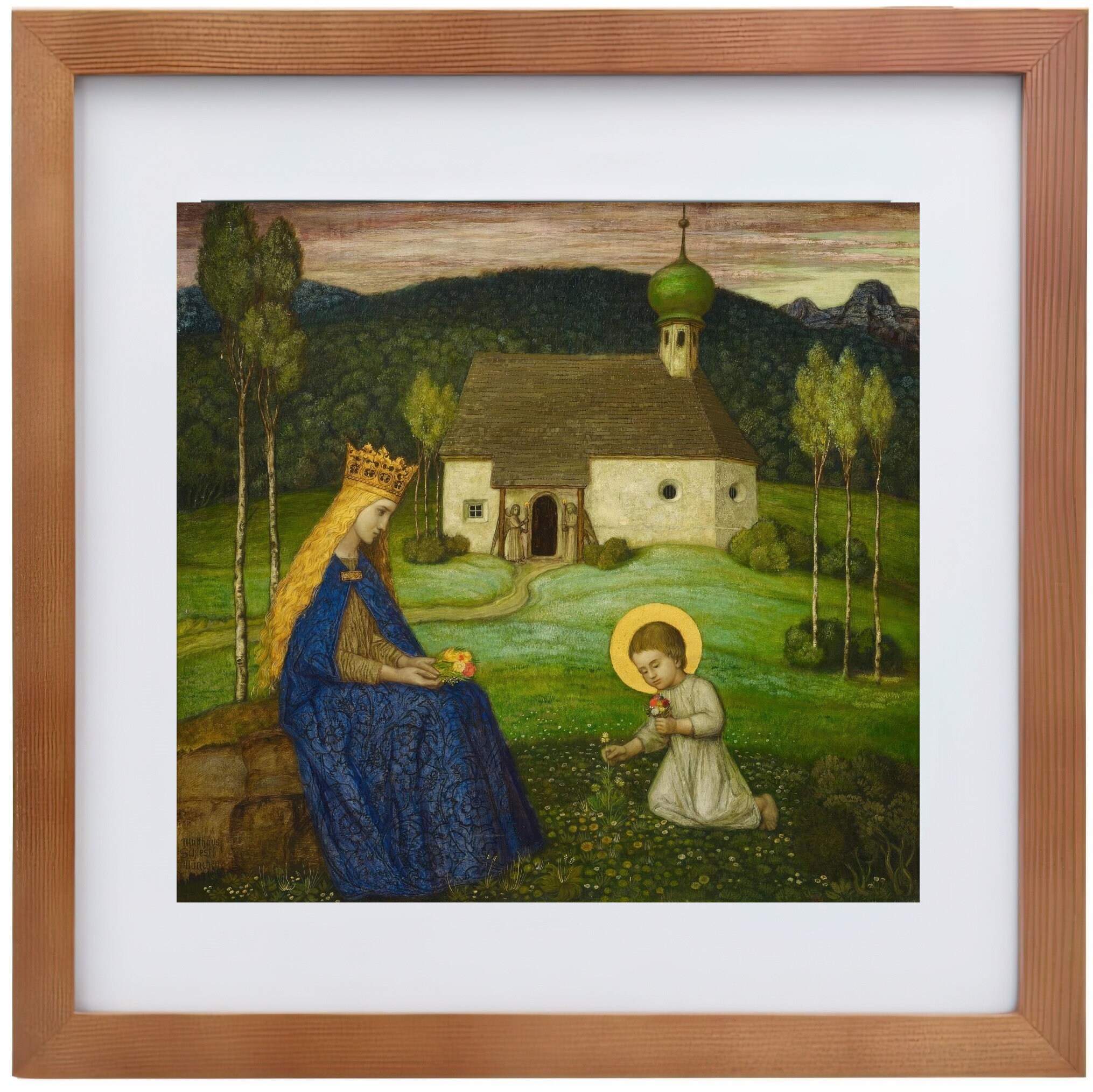 Mary With the Child Jesus at the Chapel – Matthäus Schiestl – Catholic ...