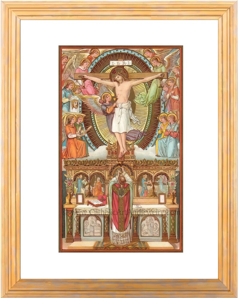 The Holy Mass 4 Sizes Based on a Vintage Holy Card - Etsy UK